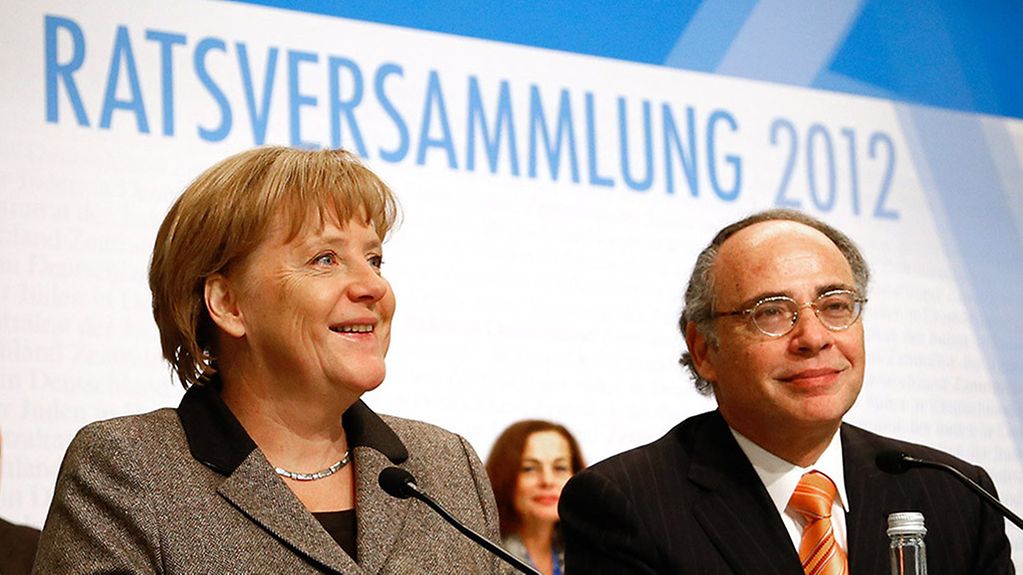It is the first time a German head of government has visited this body ...